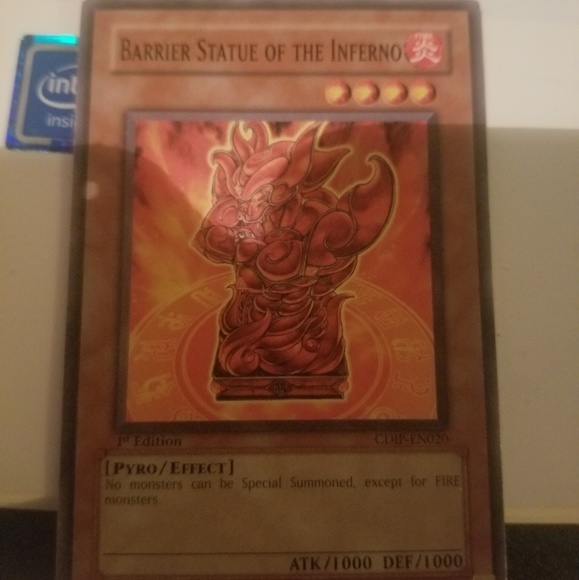 yugioh | Other | Barrier Statue Of The Inferno Yugioh Card | Poshmark